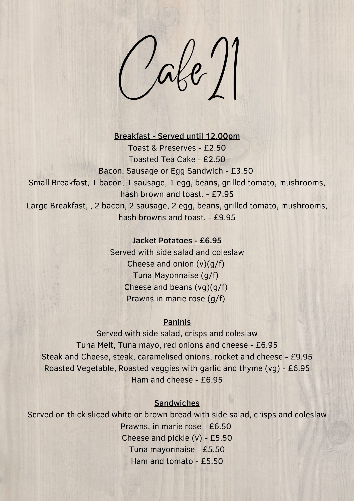 Cafe21 – Denbighshire Leisure Ltd